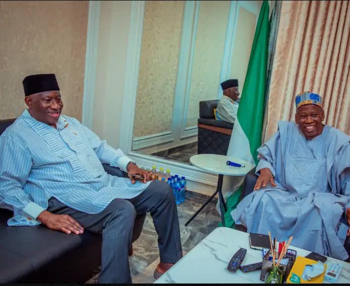 Defection Looms As Jonathan Visits APC Chair, Ganduje (Photos ...