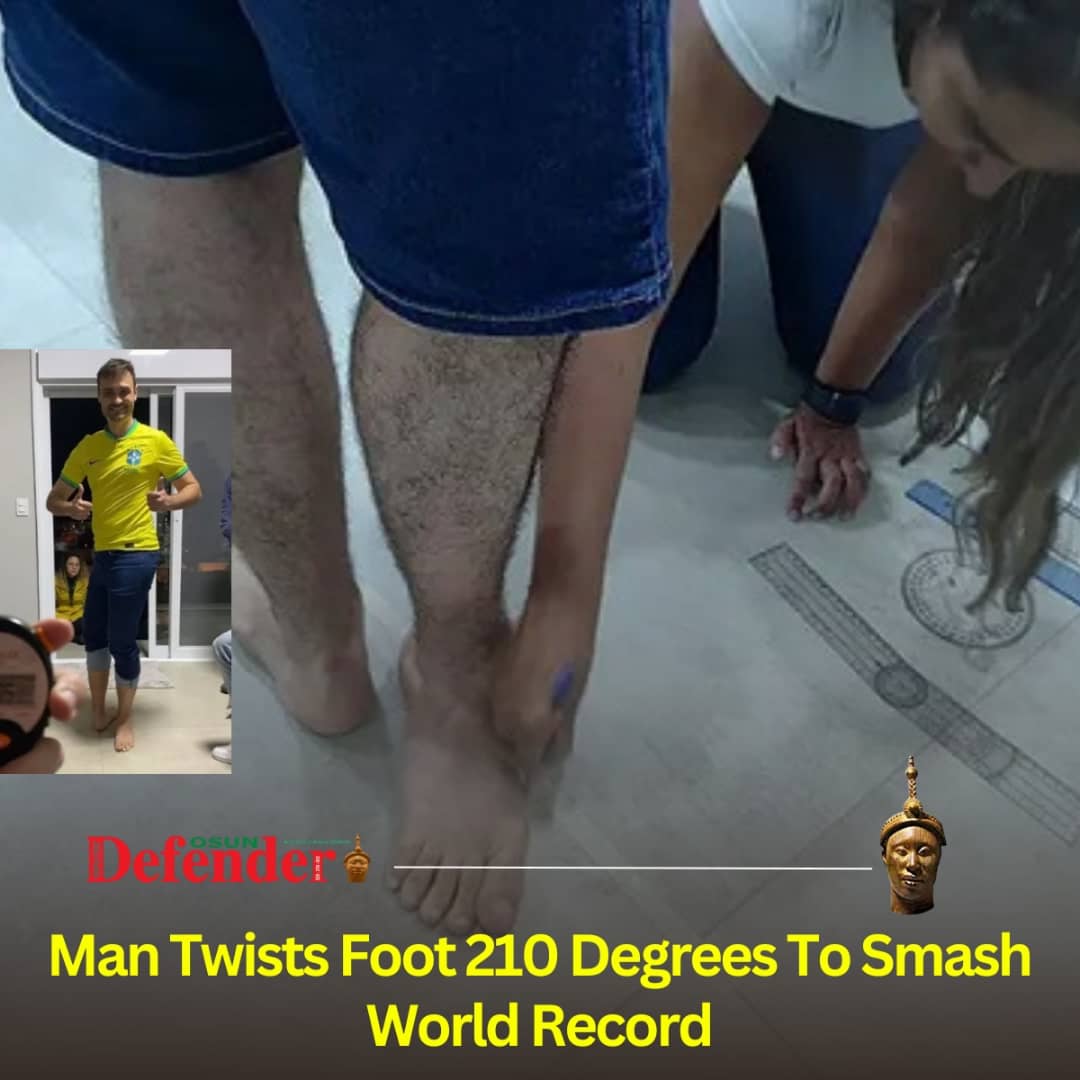 Man Twists Foot 210 Degrees To Smash World Record - OsunDefender